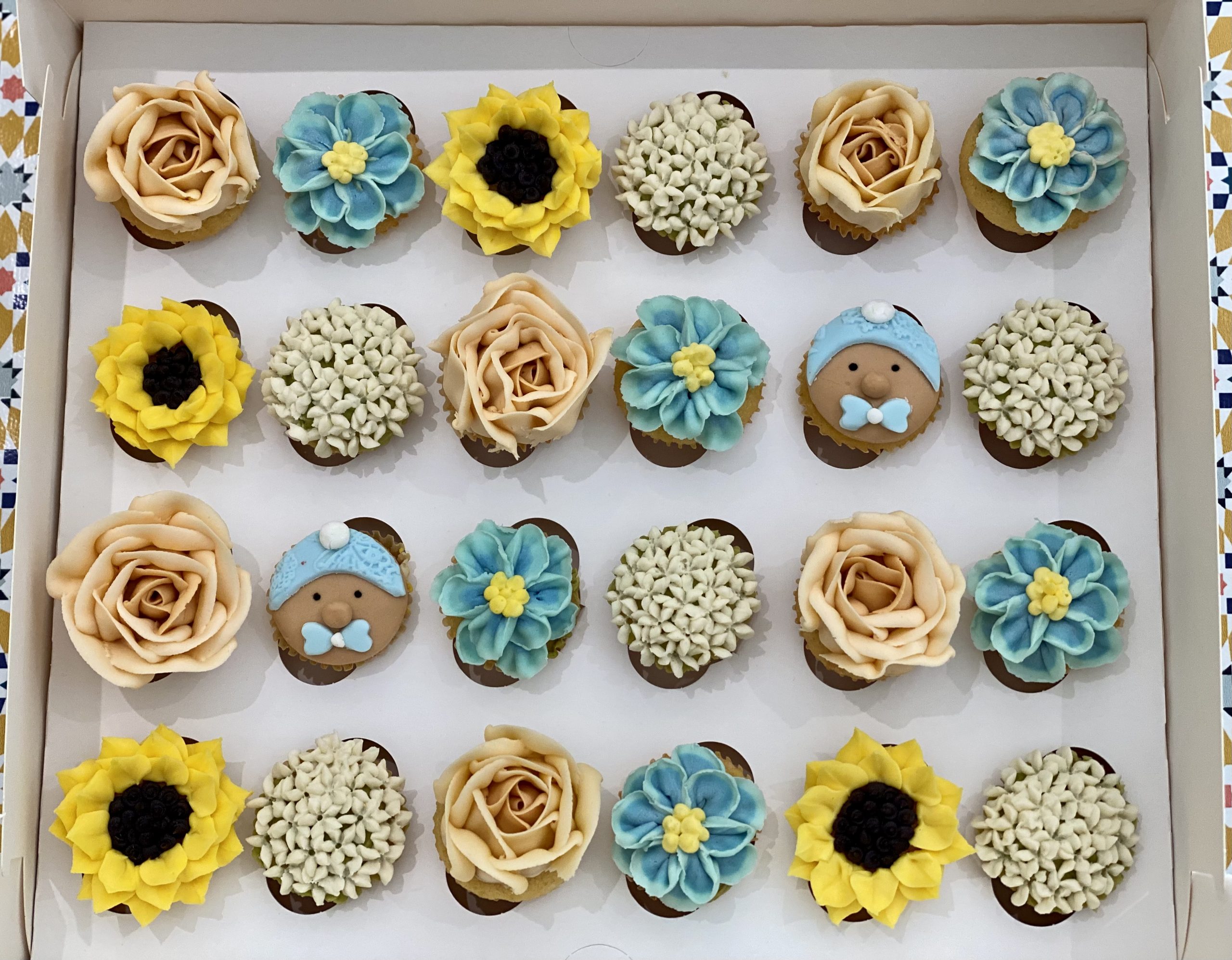 Boxed Floral Cupcakes | Cakes by the Bunch | North Abingdon